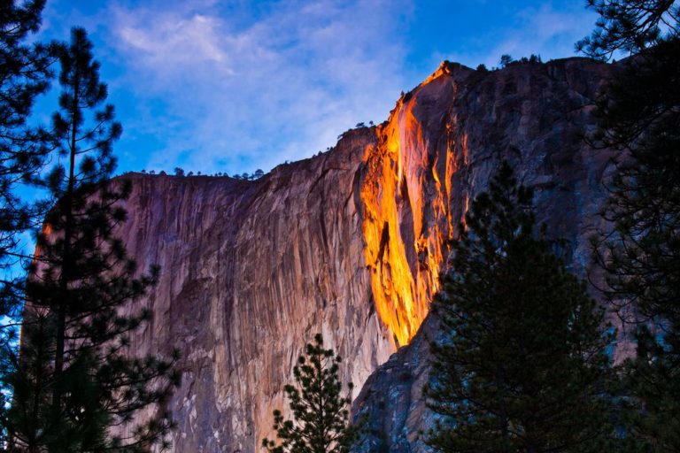 Firefall at Horsetail Fall in Yosemite National Park - Parkcation